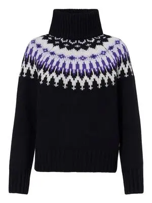 BOGNER Ingrid Jacquard Cashmere Turtleneck Sweater
