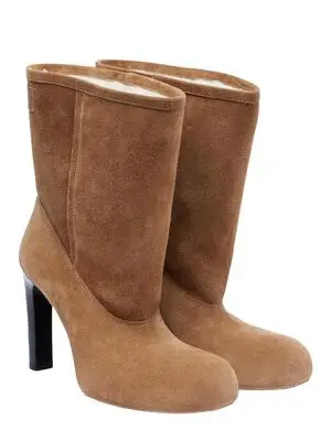 Balenciaga Fargo 80 Suede Ankle Boots - Brown
