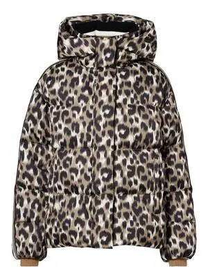 Fusalp Ada Leopard-print Down Ski Jacket - Brown