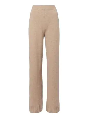 Tory Burch Knitted Wool Sweatpants - Beige