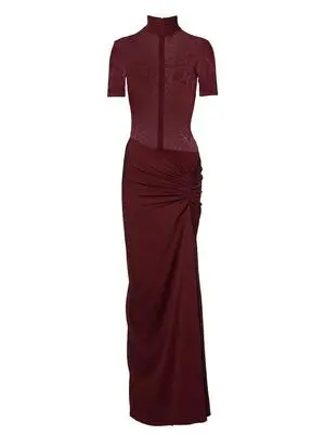 CHRISTOPHER ESBER Gathered Ribbed-Knit Gown
