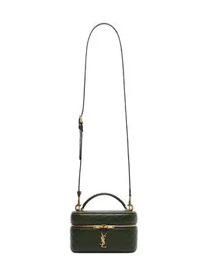 Saint Laurent Gaby Leather Vanity Bag - Green