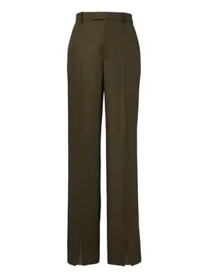 Gucci Wide-leg Wool And Mohair Trousers - Green