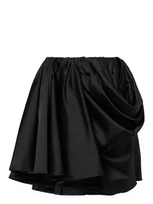 GANNI Draped Mini Skirt - Black