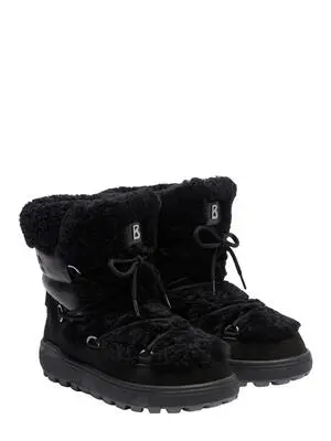 Bogner Chamonix Shearling-trimmed Suede Snow Boots - Black