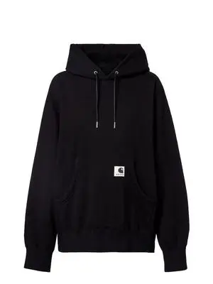 Sacai X Carhartt Cotton Jersey Hoodie - Black