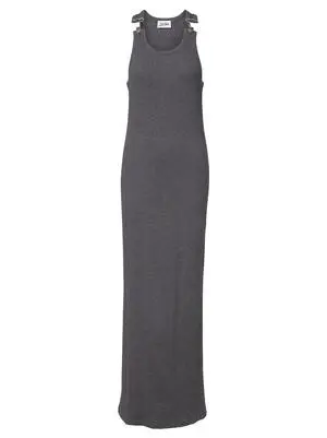 JEAN PAUL GAULTIER Cotton Jersey Maxi Dress - Grey