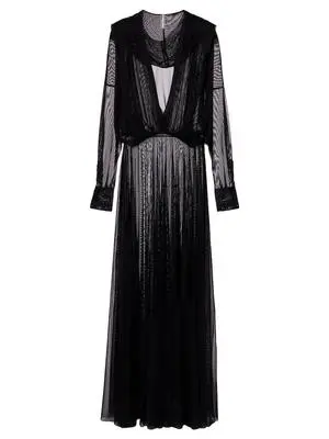 Norma Kamali Hooded Sheer Maxi Dress - Black