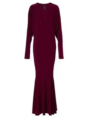 Norma Kamali Flared Gown - Burgundy