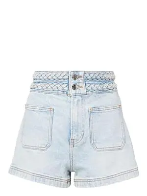 Veronica Beard Elijah High-rise Denim Shorts - Blue