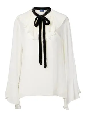 POLO RALPH LAUREN Ruffled Tie-Front Blouse