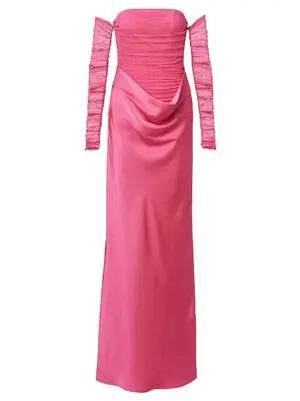 Remain Birger Christensen Draped Ruched Gown - Pink