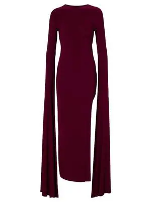 Norma Kamali Side-slit Gown - Burgundy