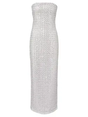 REMAIN BIRGER CHRISTENSEN Embellished Mesh Cocktail Dress