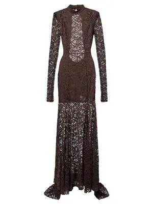 REMAIN BIRGER CHRISTENSEN Open-Back Floral Lace Gown