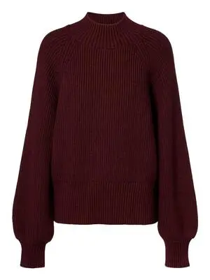 Varley Martina Ribbed-knit Sweater - Brown
