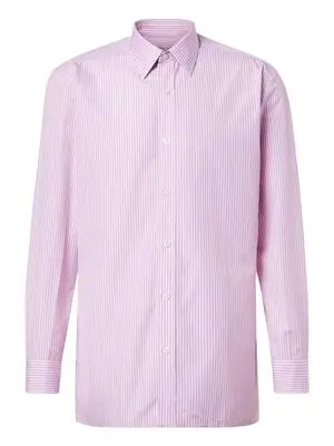 Charvet Striped Cotton Poplin Shirt - Pink