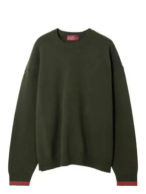 Gucci Wool And Cashmere-blend Sweater - Green