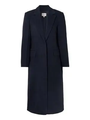 TWP TWP Mattie Wool-Blend Twill Coat Navy