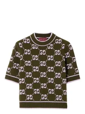 Gucci Wool-jacquard Sweater - Green