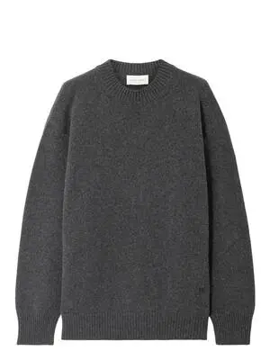 HIGH SPORT Georgia Embroidered Wool And Cashmere-blend Sweater - Gray