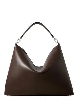 TOTEME Bevel Large Textured-leather Tote - Brown