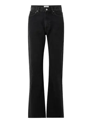 AGOLDE Leena Organic High-rise Flared Jeans - Black