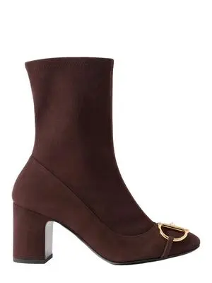 Gucci Horsebit-detailed Suede Ankle Boots - Brown