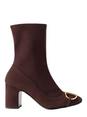 Gucci Horsebit-Detailed Suede Ankle Boots Chocolate