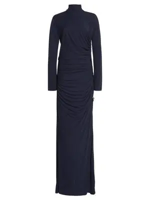 Bottega Veneta Knot-detailed Crepe-jersey Maxi Dress - Blue