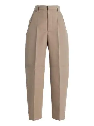 Bottega Veneta Wool-twill Tapered Trousers - Neutral