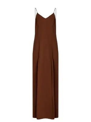 brown slip dress maxi Scarlette Brown Maxi Dress main image 1