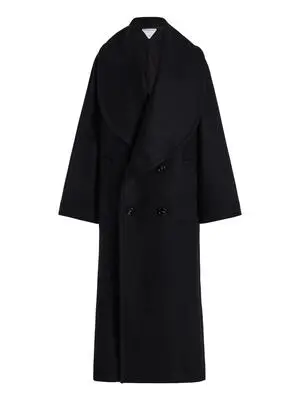 Bottega Veneta Stretch-wool Felt Long Coat - Black