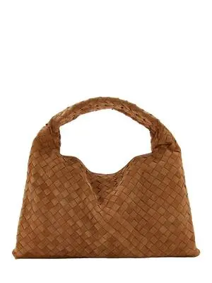 Bottega Veneta Small Hop Intrecciato Bag - Brown
