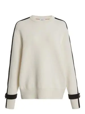 FERRAGAMO Hardware-detailed Knit Wool Sweater - White