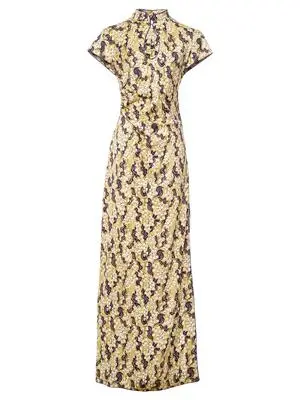 DES_PHEMMES DES_PHEMMES Sequined Qipao Maxi Dress