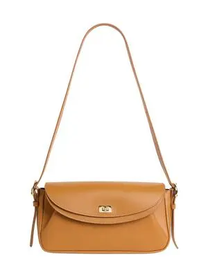 Sandro Leather Crossbody Bag - Beige