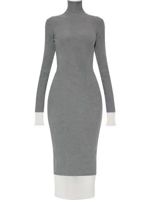 SPORTMAX Layered Ribbed Midi Dress