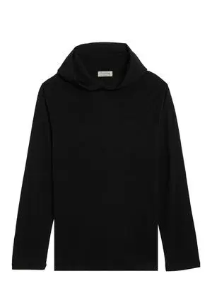 YOHJI YAMAMOTO POUR HOMME Hooded Long-sleeve Shirt - Black