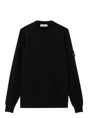 Stone Island Stretch Rws Wool Knit Crewneck - Blue
