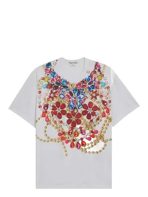Comme Des Garçons Polyester Smooth Print T-shirt - White