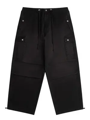 Rhude Washed Parachute Pants - Black