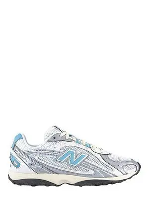 NEW BALANCE 204l Leather And Mesh Trainers - Silver Metallic Off Whit