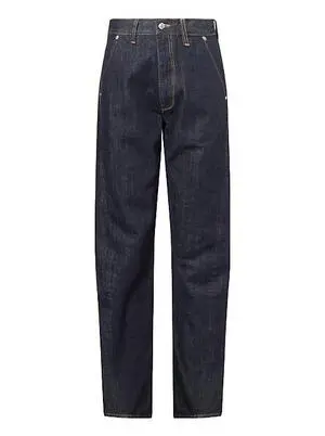 Victoria Beckham Alina Straight-leg Denim Jeans - Dark Raw Indigo