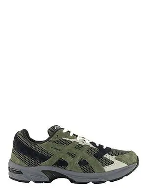 Asics Gel-1130 Suede And Mesh Trainers - Olive Canvas Smog Green