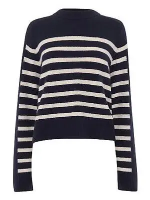 Whistles Striped Knitted Jumper - Blue