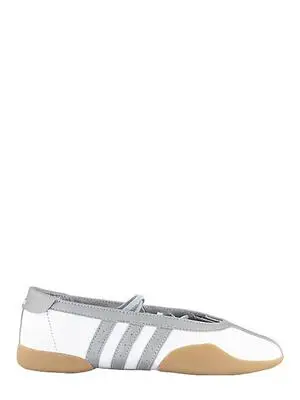 Adidas Leather Ballet Flats - White Silver Metallic Gu