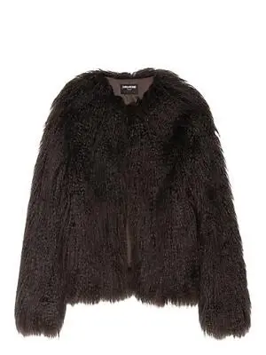 Zadig&Voltaire Freddie Single-breasted Faux-fur Coat - Dark Chocolate