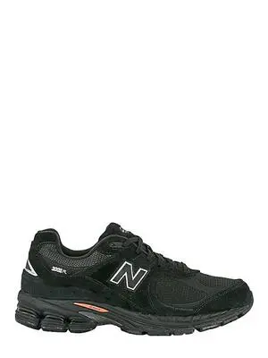 NEW BALANCE 2002 Suede And Mesh Trainers - Black Black Red