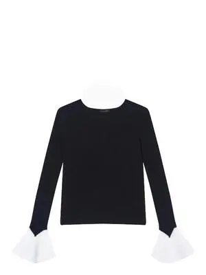 Emporio Armani Half Fisherman's Rib Knit Jumper - Black